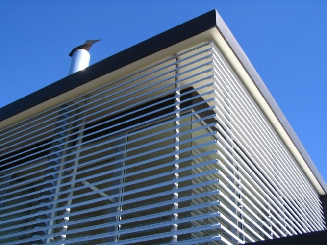 Motorized Electric Automatic Aluminum Sun Shade Louvers