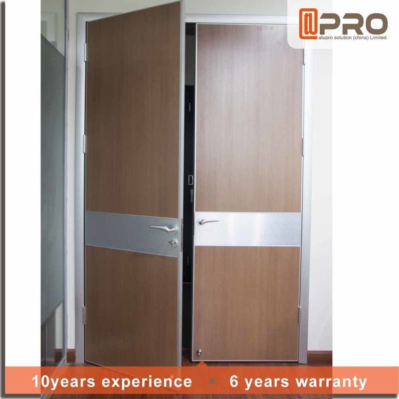 Soundproof Double Leaf Swing Door Aluminum Frame Interior Entry Door