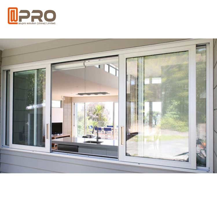 Custom Made Double Glazed Aluminium Sliding Windows Horizontal Opening Pattern Sliding Window