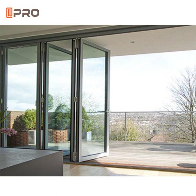 ISO Exterior Bi Sliding Glass Patio 2.0mm Aluminum Folding Doors