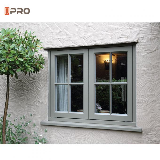 Windproof Aluminum Casement Windows UPVC PVC Triple Glazed Low - E ...