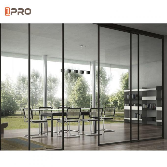 Telescopic Frame Aluminium Sliding Glass Doors Soundproof Room Divider ...