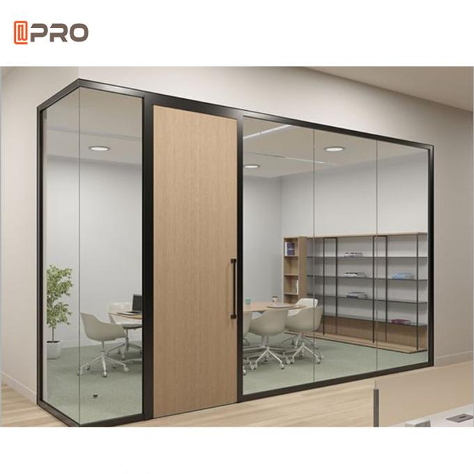 Reusable Office Glass Wall Partition Clear Demountable Double Glazing ...
