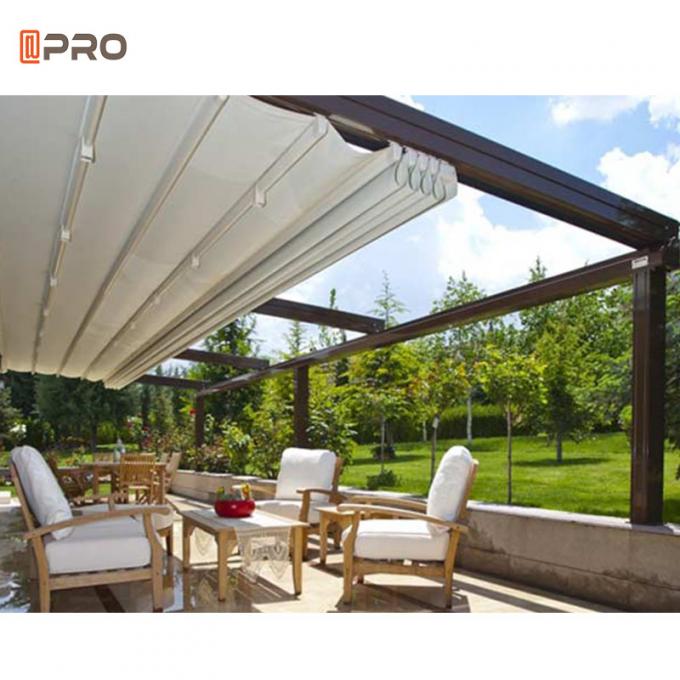 Outdoor Sunsetter Modern Aluminum Pergola Canopy Waterproof Wind Resistance