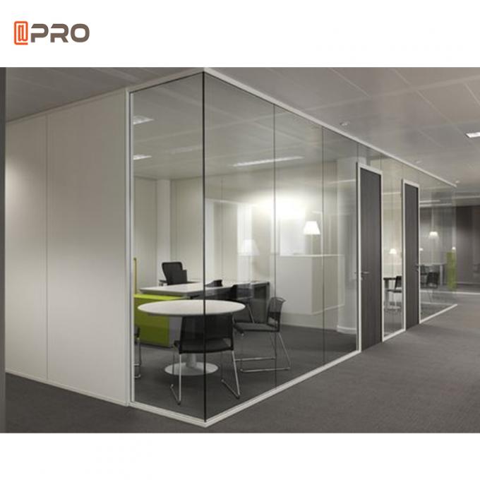 Building Tempered Clear Glass Modern Office Partitions Frosted Glass ...