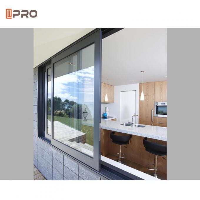 Smooth T5 6063 Aluminum Sliding Windows Non Thermal Break