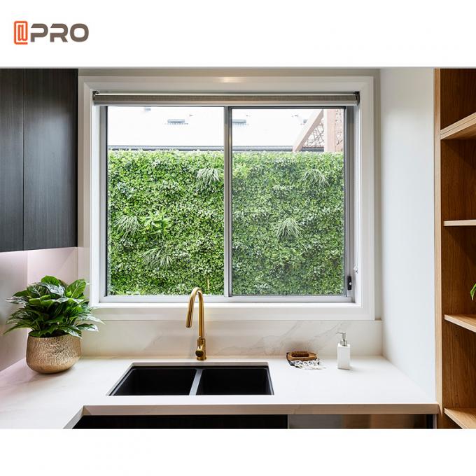AAMA 12mm Simple Aluminum Sliding Windows Aluminum Frame Glass Windows