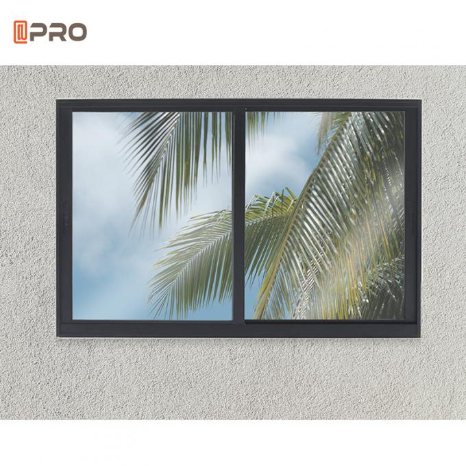 AAMA 12mm Simple Aluminum Sliding Windows Aluminum Frame Glass Windows