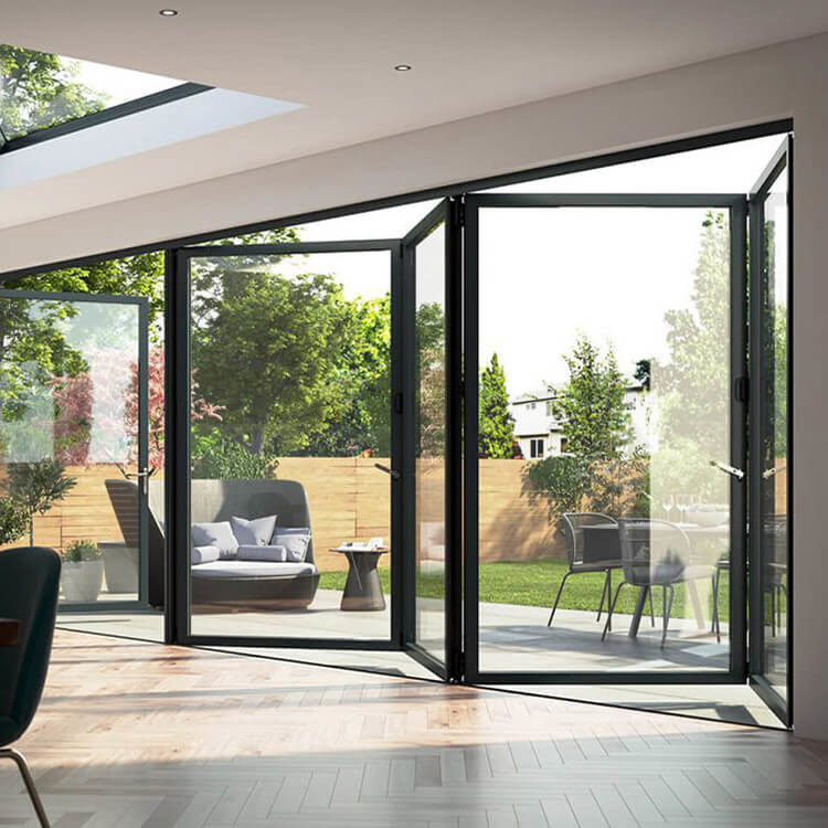Aluminium folding doors for maximum spatial flexibility