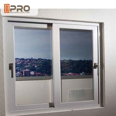 Energy Saving White Aluminium Sliding Windows With Reflective Glass top ...