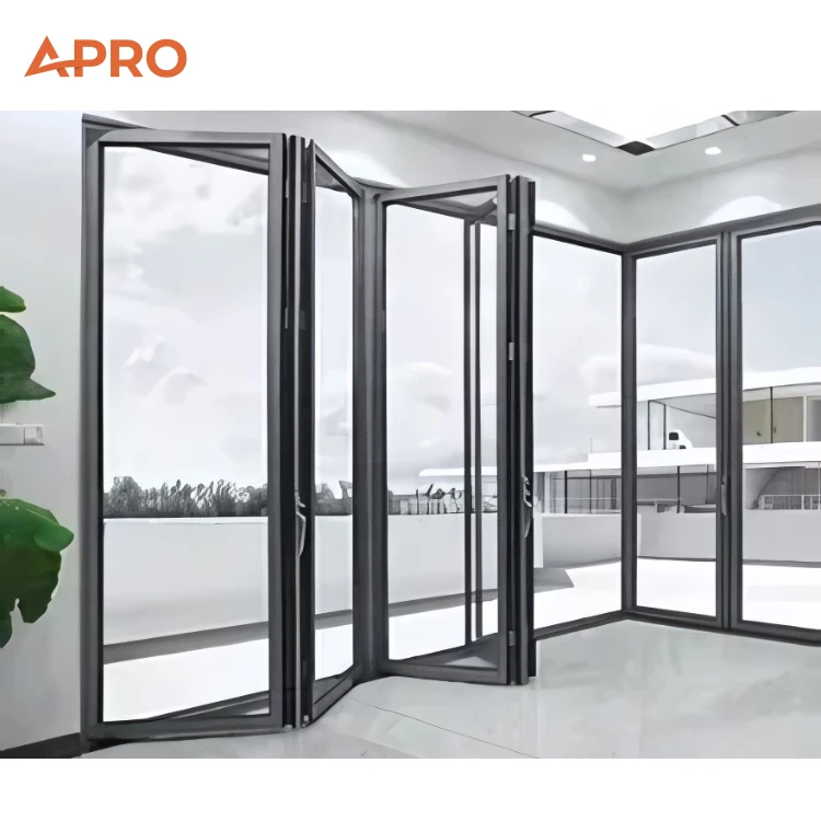 2.1m Tall Aluminum Sliding Doors With Key Lock And Stainless Steel Handle