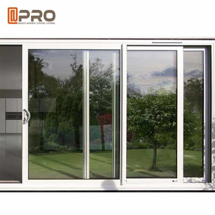 America Style Aluminum Single Tempered Glass Windows And Door Anti ...