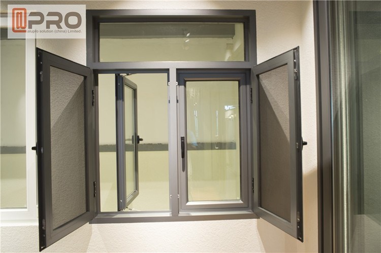 Air Proof Aluminum Casement Windows With Security Screen Customized ...
