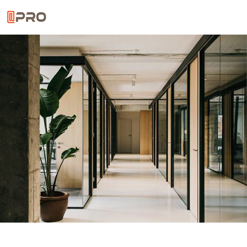 Reusable Office Glass Wall Partition Clear Demountable Double Glazing ...