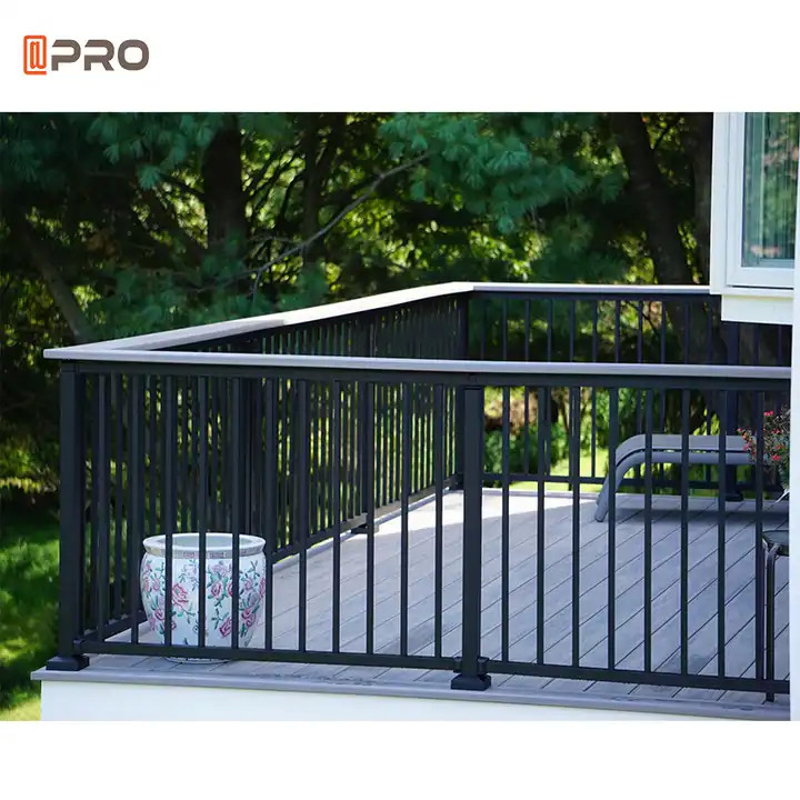 New Style Modern Customization Aluminum Slat Fence Black Balustrades ...