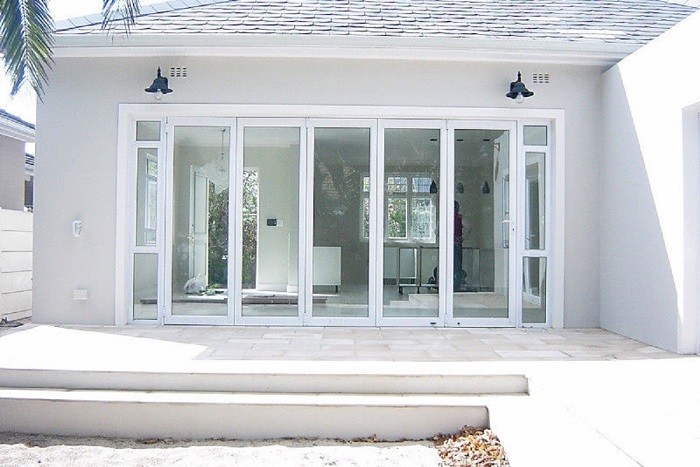 Powder Coating Frame Finishing Glass Folding Door for High Energy ...