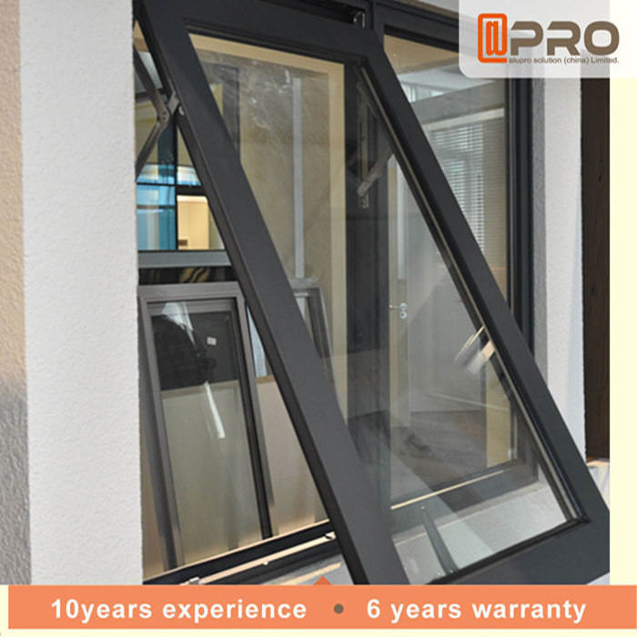 Horizontal Aluminium Awning Windows Swing Open Style 1-2MM Profile ...