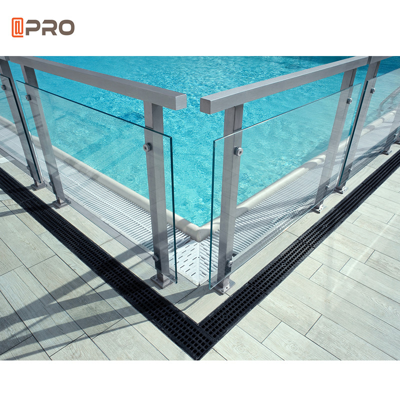 Interior Glass Swimming Pool Aluminum Handrails Stainless Steel Stairs ...