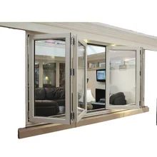 Reflective Aluminum Glass Sliding Window / Horizontal Bifold Windows bi ...
