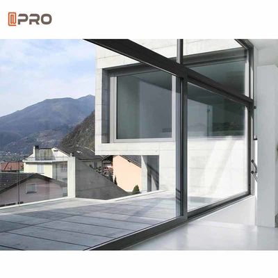 Three Rails Aluminum Sliding Windows Tempered Glass Ghana Sliding Window