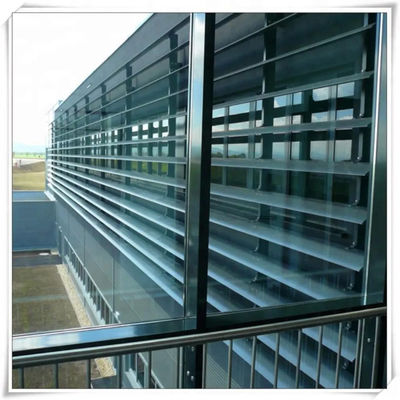 Customized Aluminium Sun Shade Louvres Exterior Aerofoil Louver Sun Shading