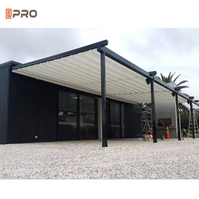 Outdoor Aluminum Frame Pvc Awning Sunshade Waterproof Retractable Roof ...