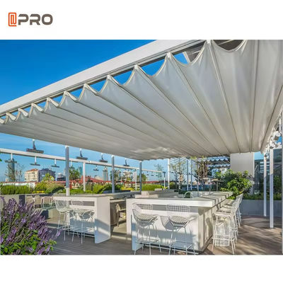 Outdoor Aluminum Frame Pvc Awning Sunshade Waterproof Retractable Roof ...
