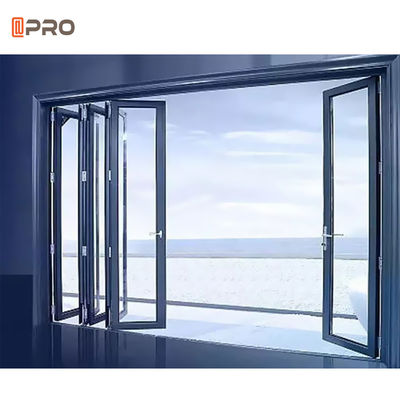 APRO Customized Waterproof Exterior Aluminum Accordion Doors Glass Bifold Doors Patio Bi Folding ...