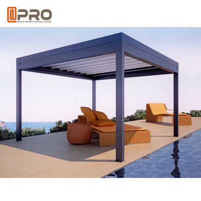 Motorized Opening Rotate Louver Modern Aluminum Pergola For Commercial ...
