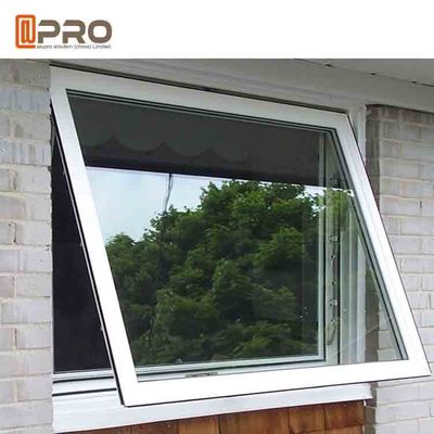 Durable Top Hung Aluminium Windows With Double Tempered Glass Powder ...
