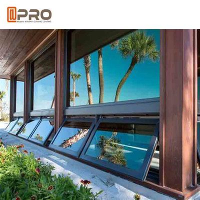 House Inward Opening Aluminium Awning Windows Double Tempered Clear ...