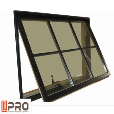 Double Glazing Aluminum Awning Windows / Top Hung Roof Window ISO9001 aluminum window louver ...