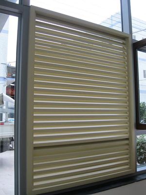 Exterior 300mm Aluminium Sun Shade Louvres Blades Wall Cladding