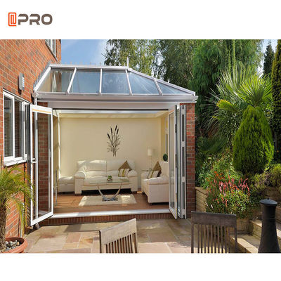 Curved Glass 6063 T5 Pre Built Sunrooms Garden Aluminium Profile Solarium