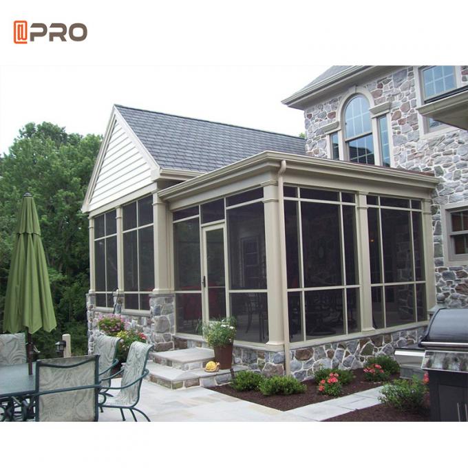 Prefab Glass Garden House 8X8 Aluminum Alloy Veranda Sunrooms