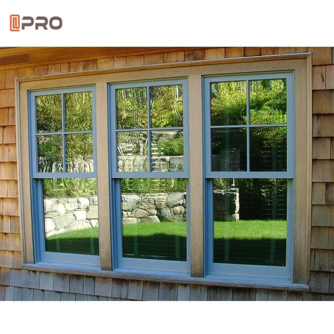 Customized Aluminium Double Top Hung Window Opener American Sash Windows