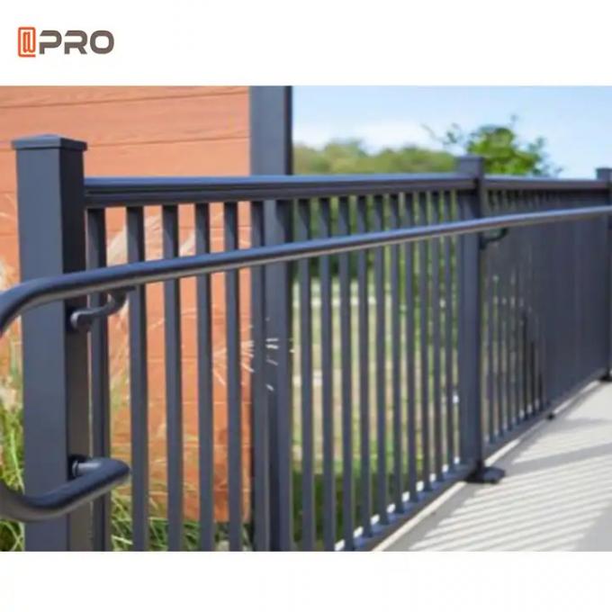 Modern Aluminum Balustrade Pool Security Fencing Floor Mounted Weather ...