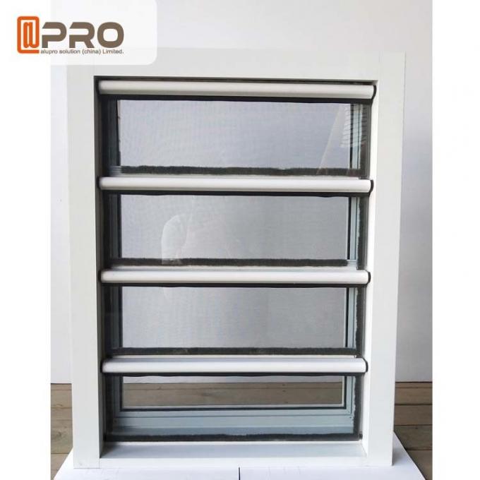 Adjustable Ventilation Jalousie Louvre Windows With Aluminium Screen Mesh