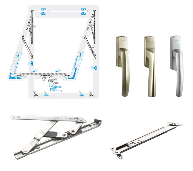 Double Glazing Aluminum Awning Windows / Top Hung Roof Window ISO9001 aluminum window louver ...