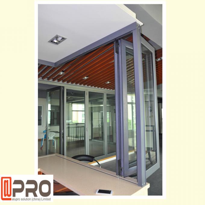 Double Glazing Vertical Bifold Window , Anodized Aluminium Windows ...