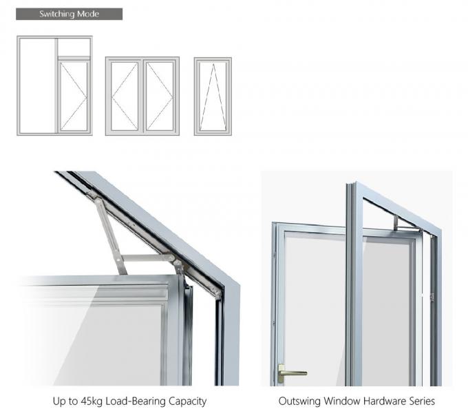 Outward / Inward Open Aluminum Casement Windows With Stainless Steel ...