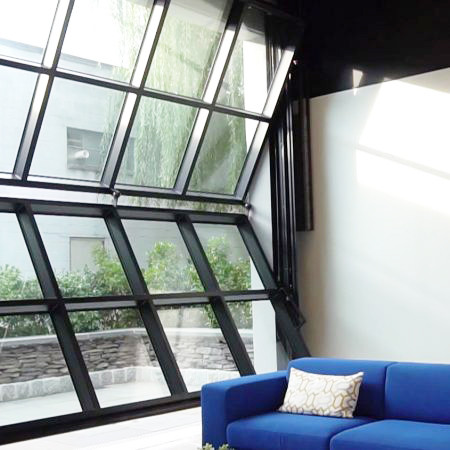 Soundproof Commercial Push Up Aluminium Glass Windows