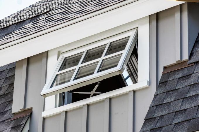 T5 Aluminum Frame Awning Window Top Hung Casement Windows With Security Mesh